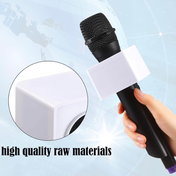 Other | 2 Pcs Microphone Flag Station Portable Square Cube Shaped Mic Flags Abs | Poshmark